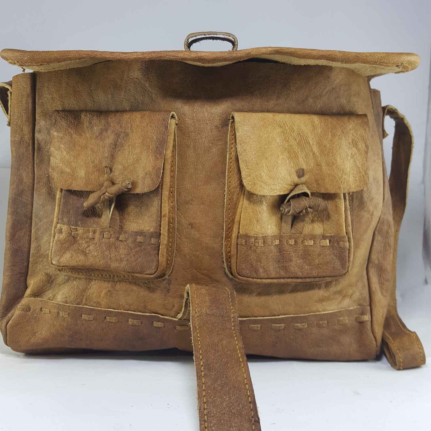 Himalayan Yak Leather Office Shoulder Bag 3 Pocket | Price: US$22.8 ...