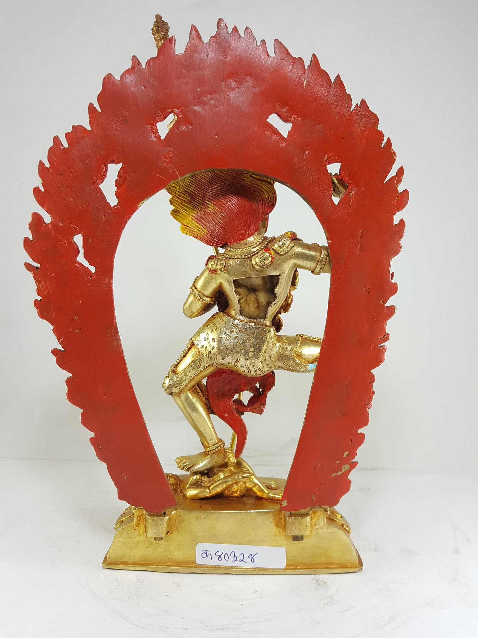 Statue Of Simhamukha Yogini, Senge Dongma full Fire Gold Plated With ...