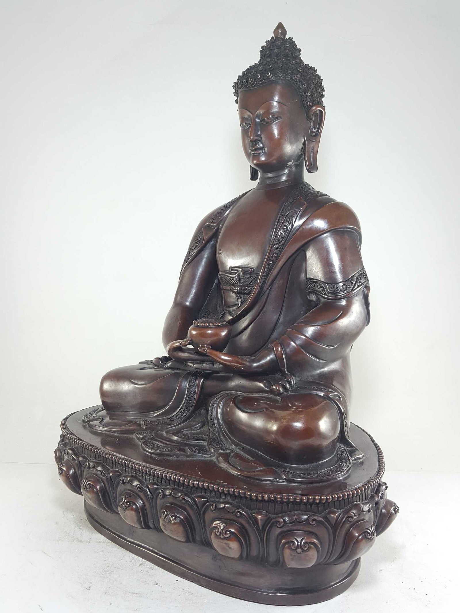 Statue Of Amitabha Buddha In Dark Chocolate Oxidation | Price: US$500 ...