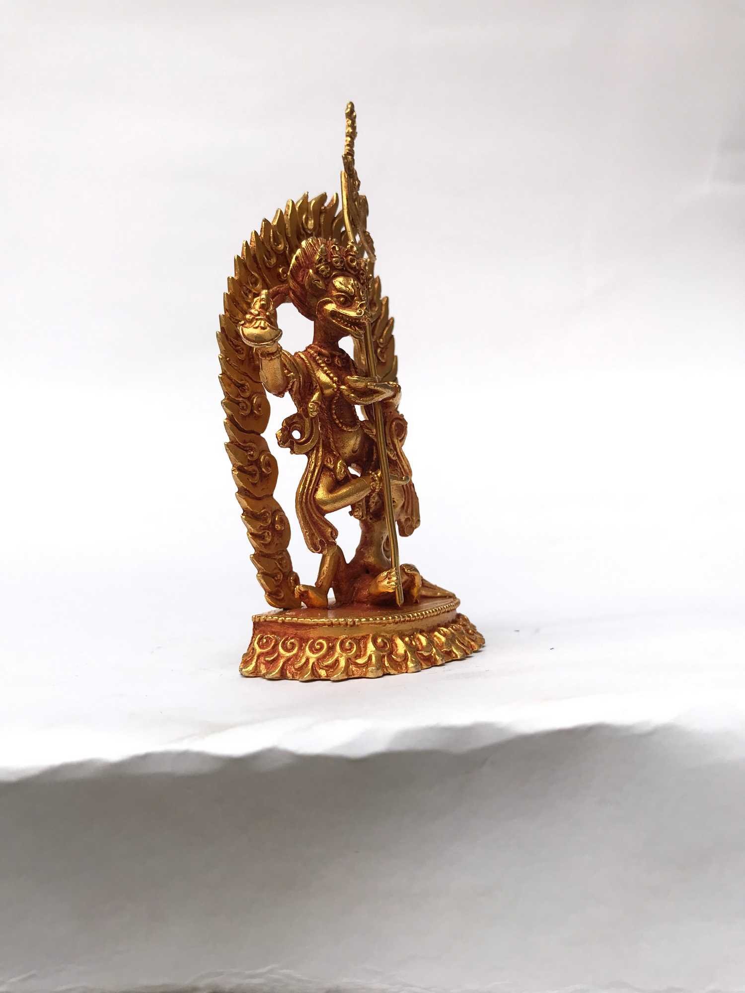 Statue Of Simhamukha Yogini – Full Gold Plated | Price: US$130 | Statue ...