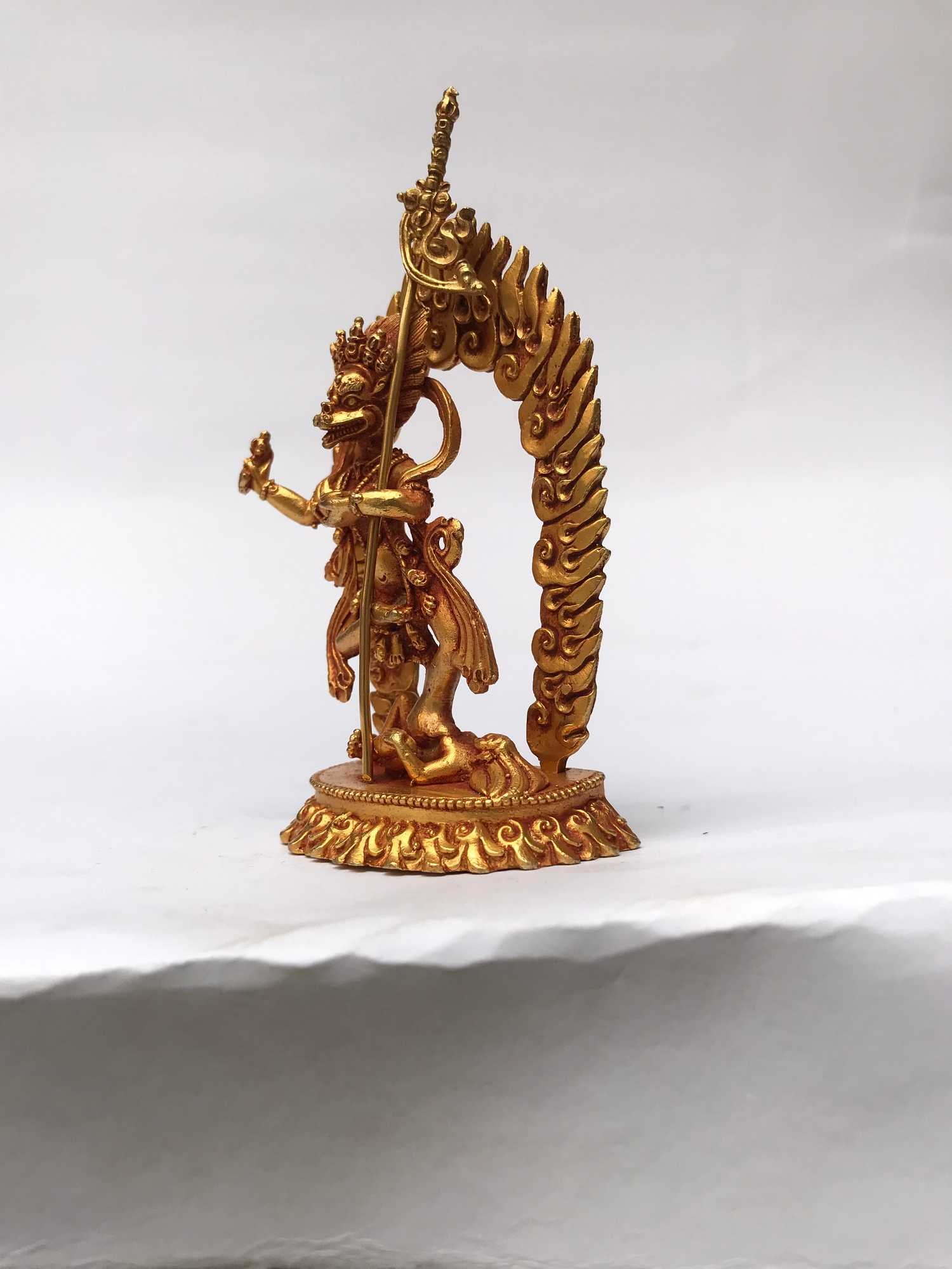 Statue Of Simhamukha Yogini – Full Gold Plated | Price: US$130 | Statue ...