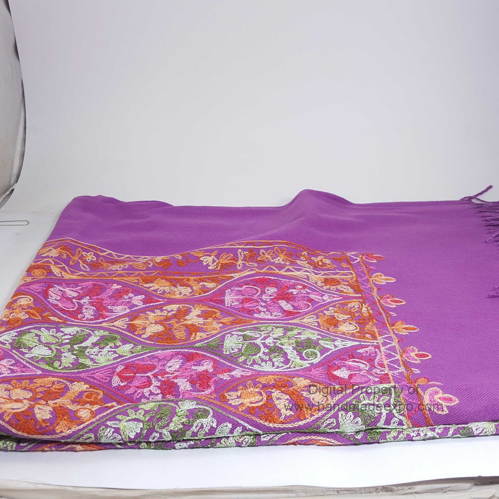 Nepali Handmade Embroidery Shawl | Price: US$13 | Pashmina Shawl ...