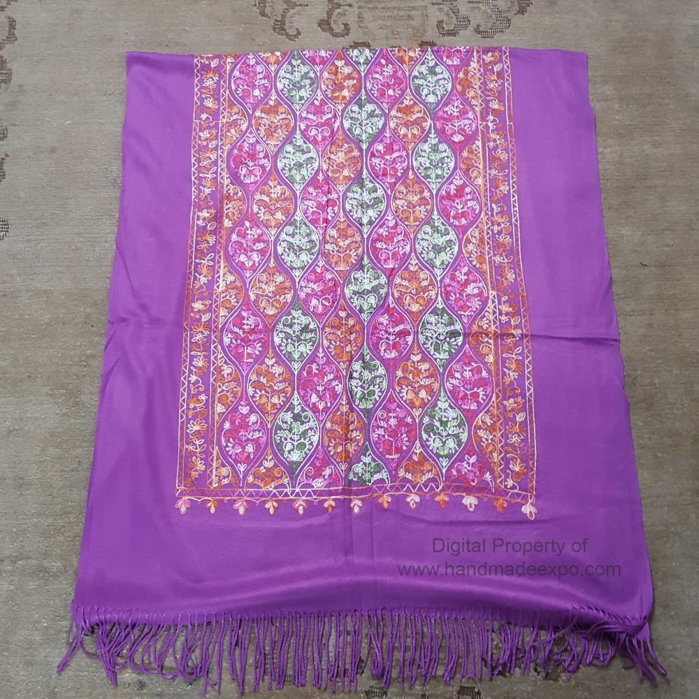 Nepali Handmade Embroidery Shawl | Price: US$13 | Pashmina Shawl ...