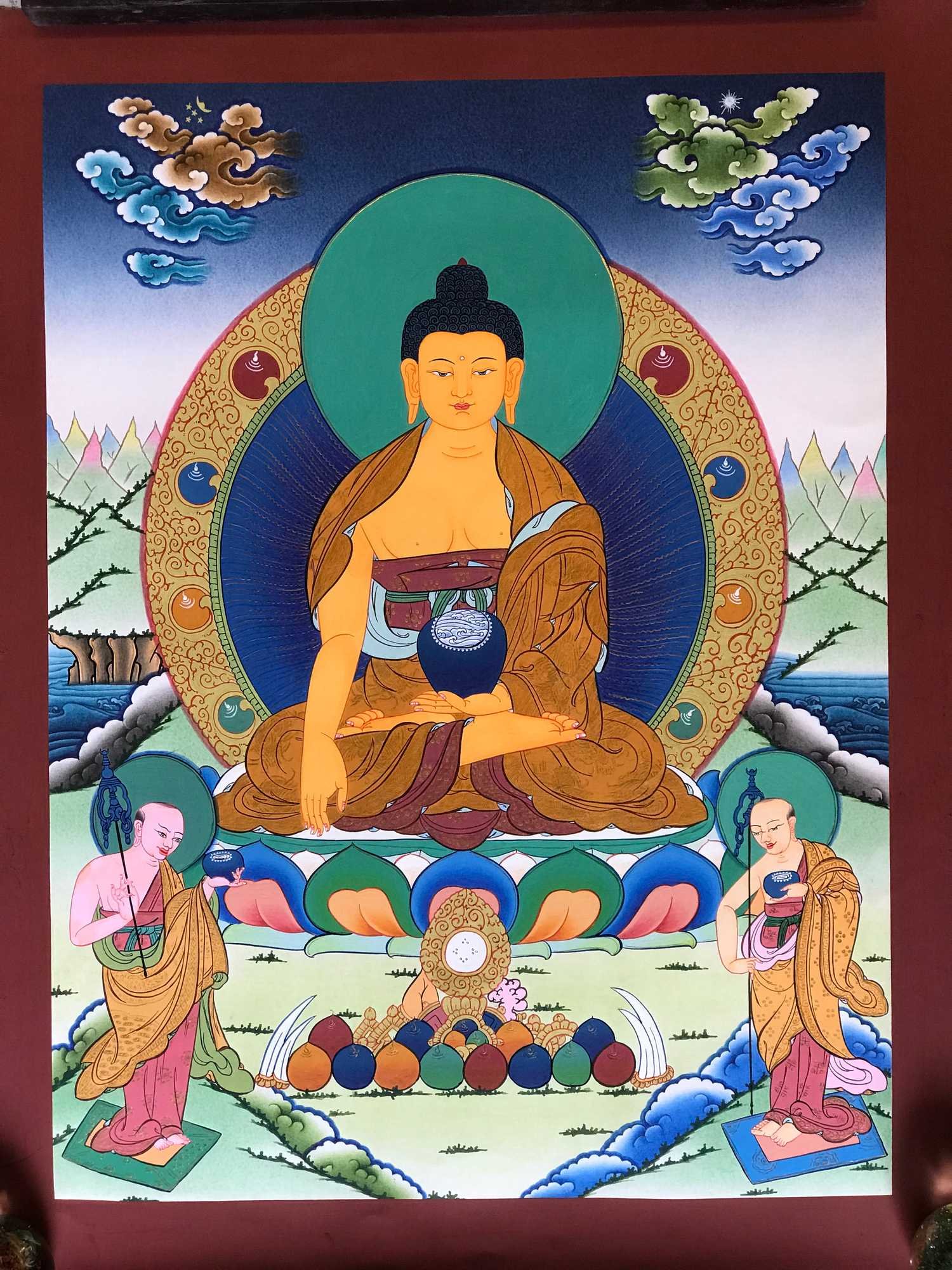 Tibetan Thangka Of Shakyamuni Buddha With Real Gold | Price: US$150 ...