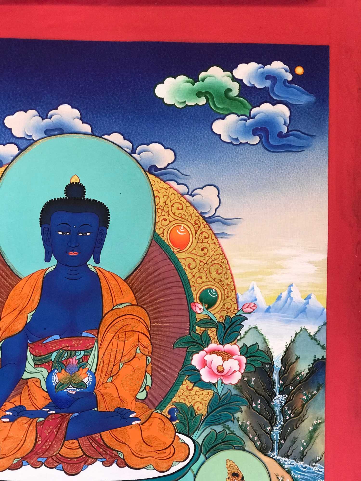 Tibetan Thangka Of Medicine Buddha With Real Gold | Price: US$150 ...