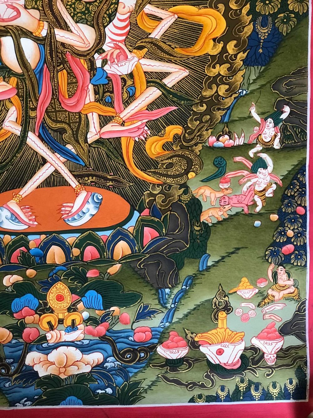 Tibetan Thangka Of Citipati | Price: US$90 | Figure Thangka | Citipati ...