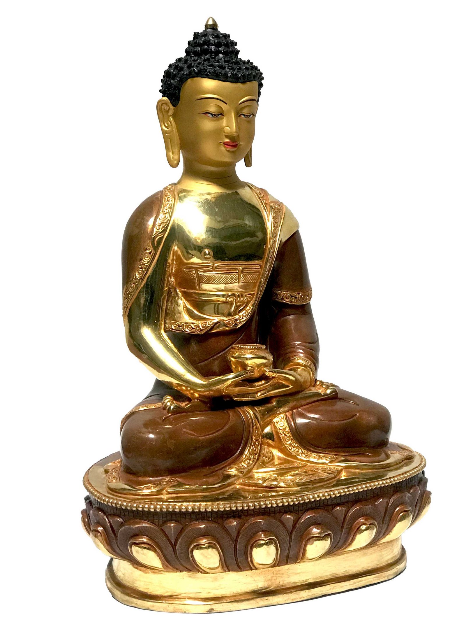 Monastery Quality Statue Of Amitabha Buddha – Partly Gold Plated ...