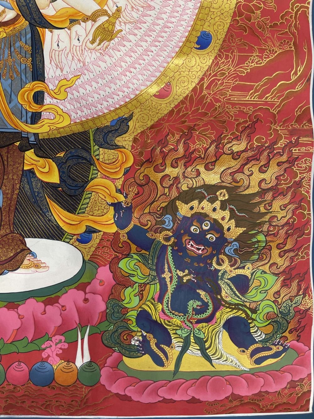 Buddhist Hand Painted Thangka Of Sahasrabhuja Avalokitesvara | Price ...
