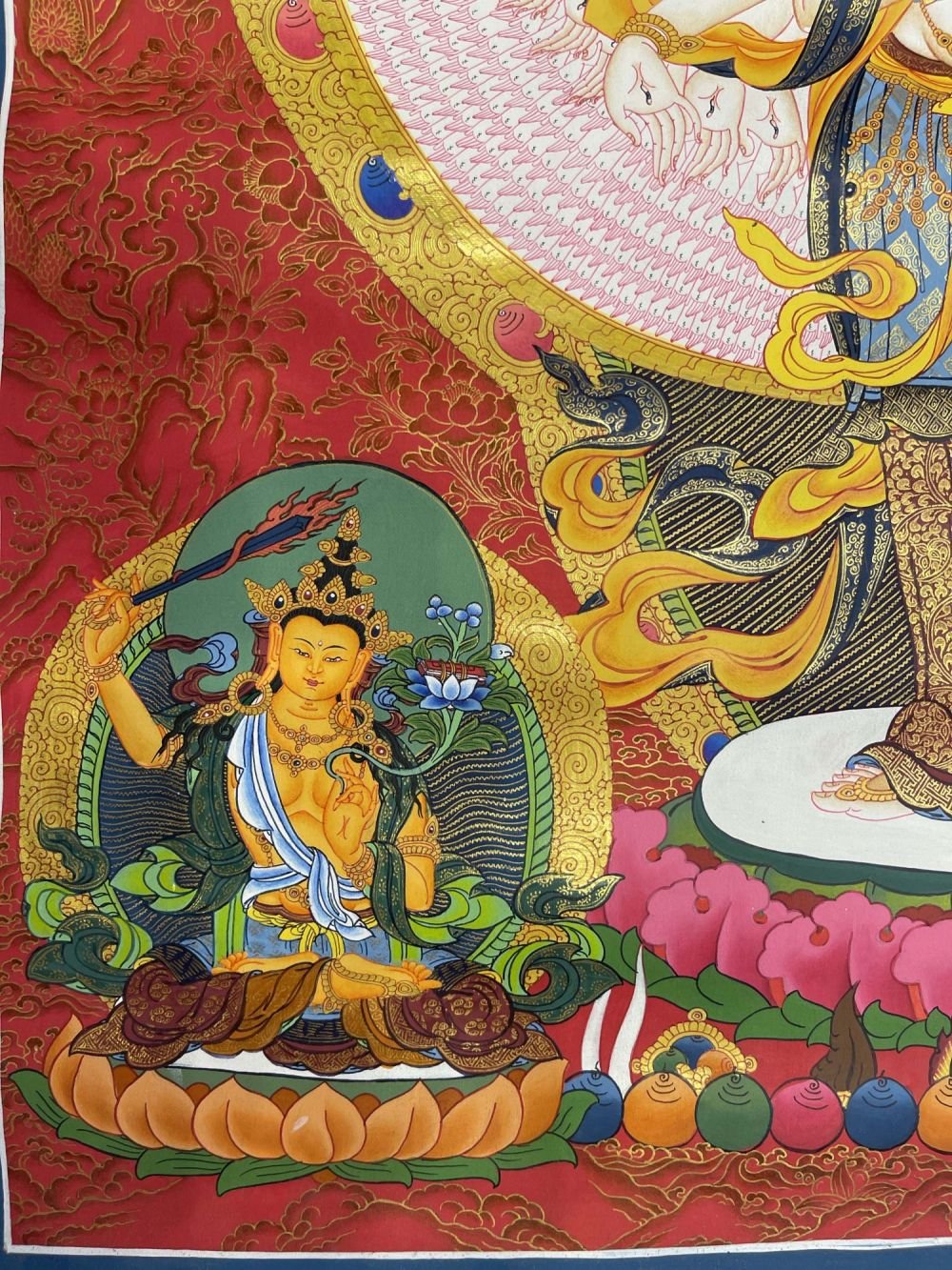 Buddhist Hand Painted Thangka Of Sahasrabhuja Avalokitesvara | Price ...