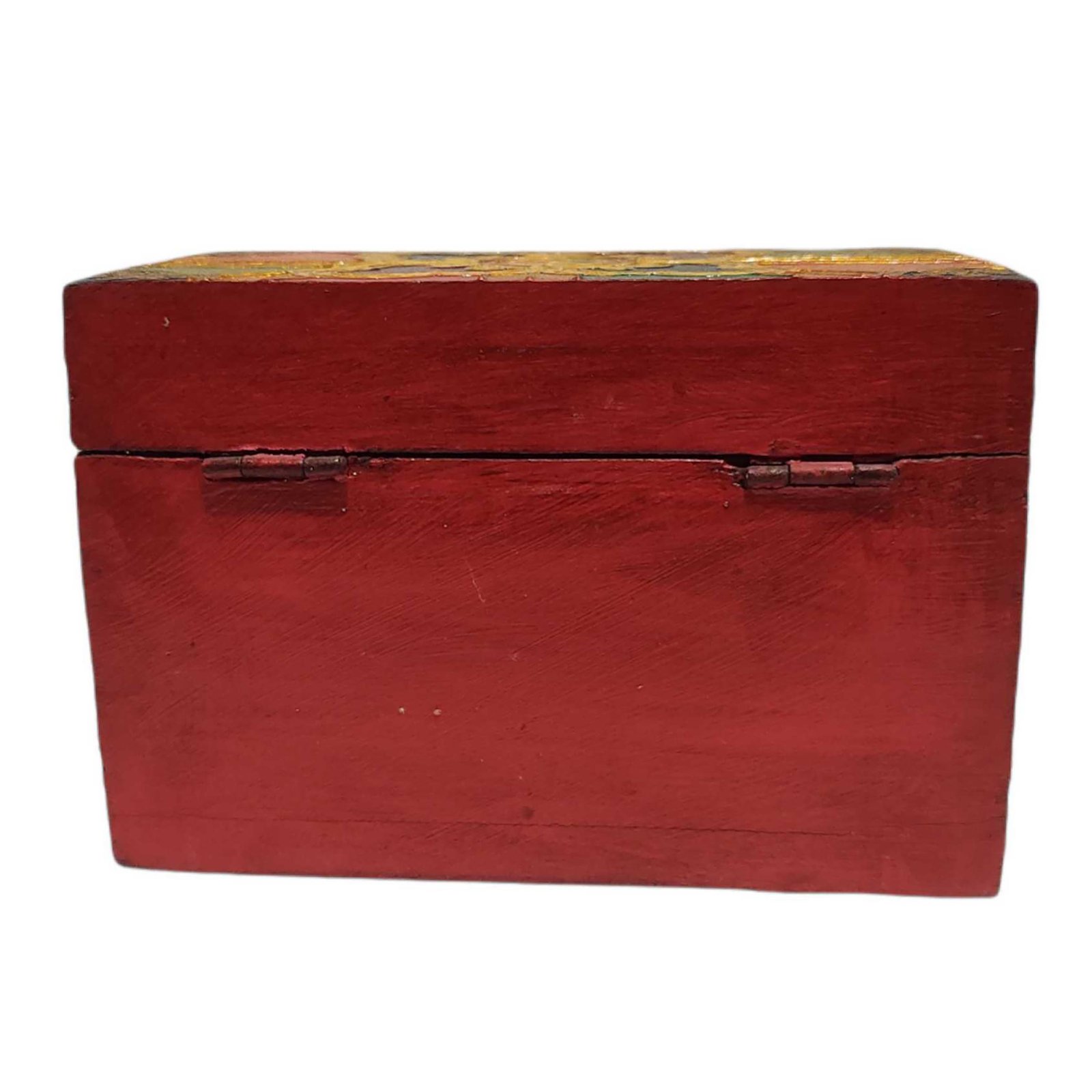 traditional Tibetan , Wooden Rectangle Red Color Box, lotus Painted ...