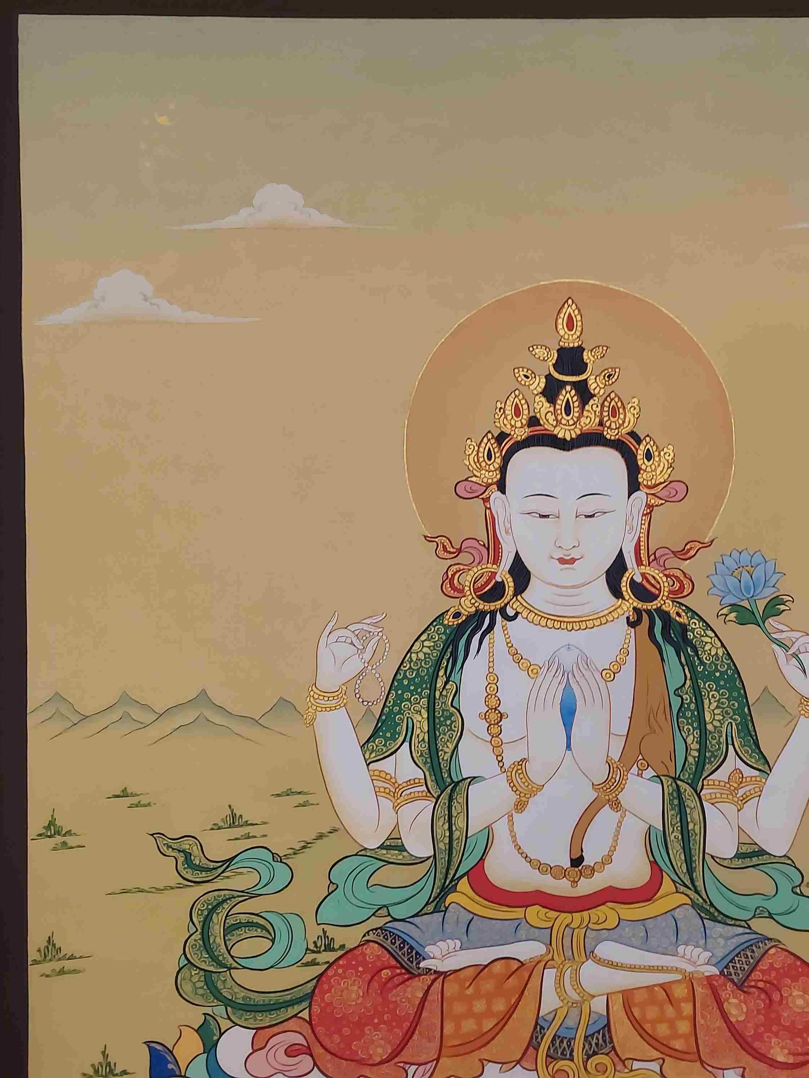 Karma Gadri Art Style | Price: US$180 | Figure Thangka | Avalokitesvara ...
