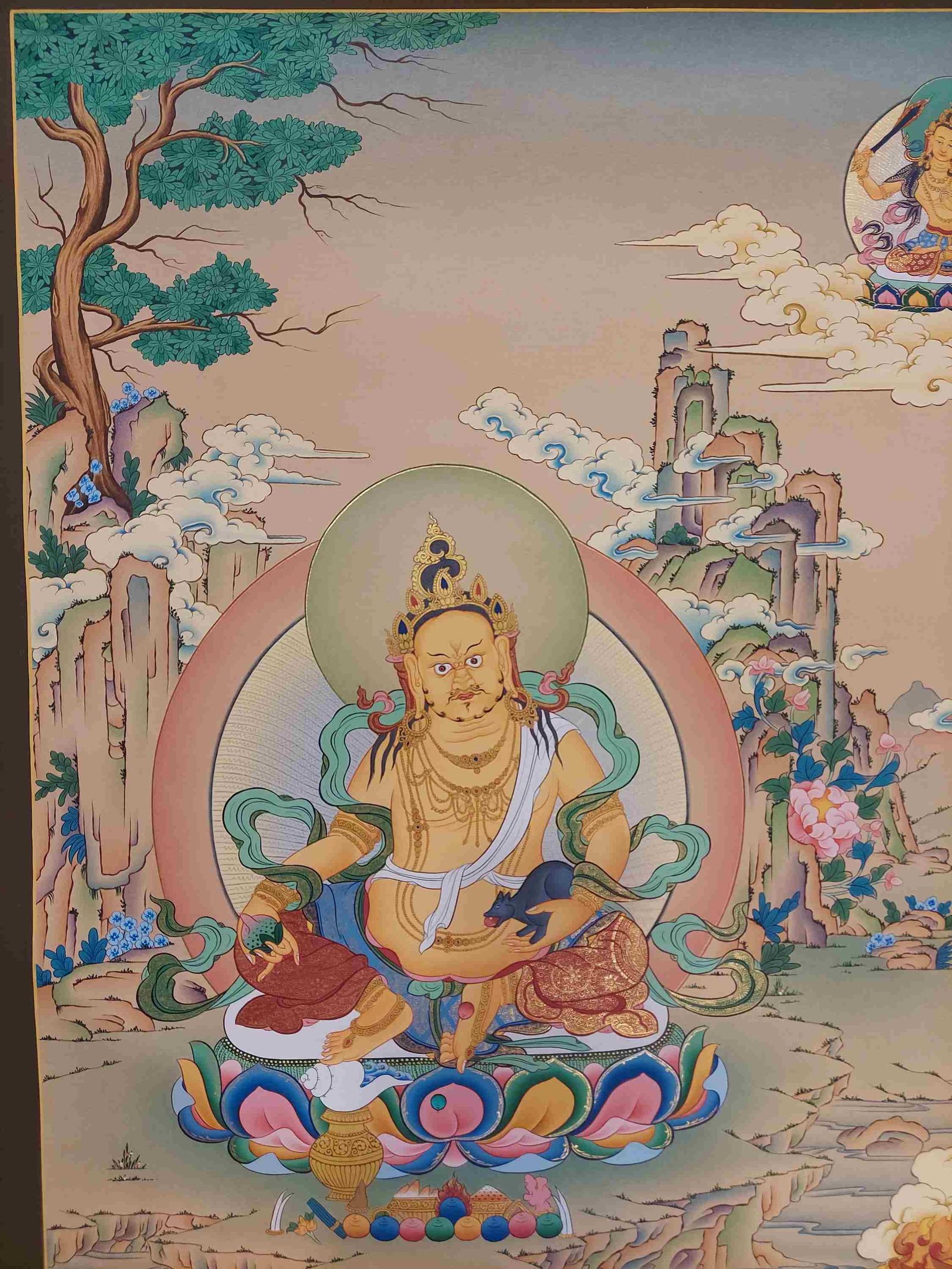 Buddhist Karma Gadri Art | Price: US$800 | Figure Thangka | Jambhala ...