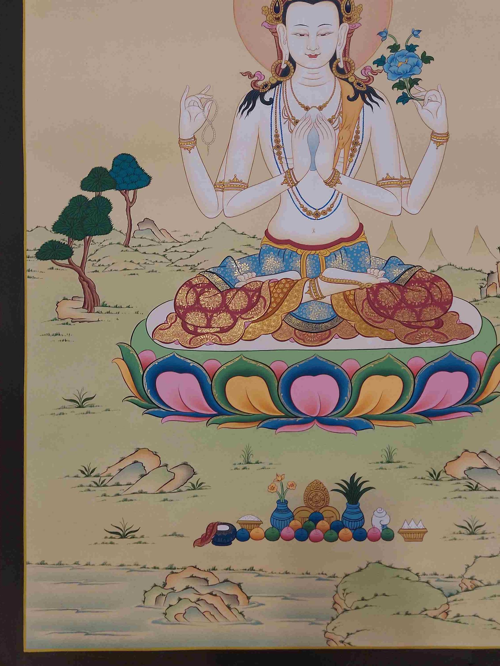 Karma Gadri Art | Price: US$580 | Thangka - Figure | Avalokitesvara ...