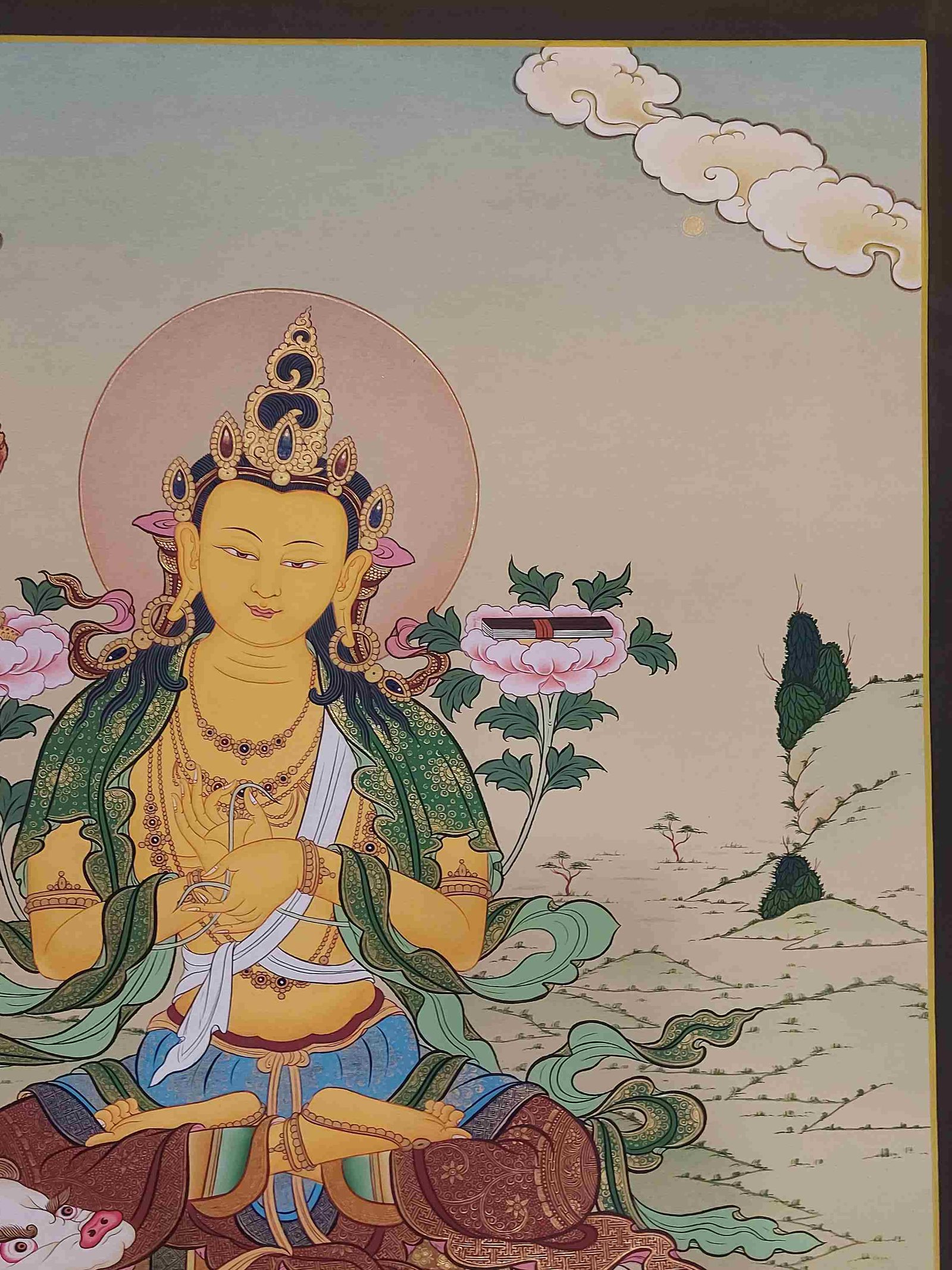 Karma Gadri Art | Price: US$580 | Figure Thangka | Manjushree, Size ...
