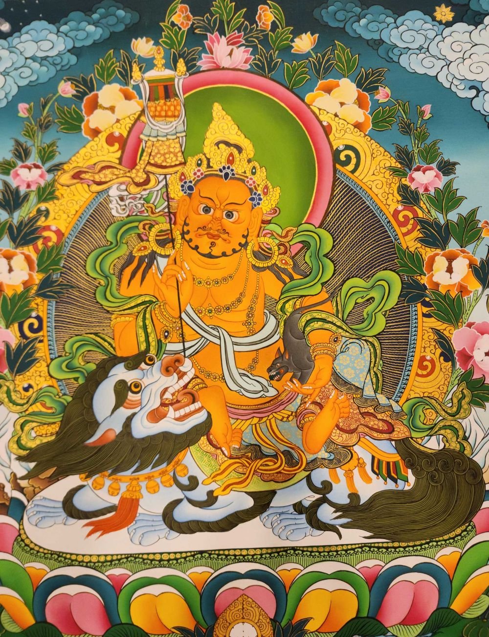 Jambhala Namtose Thangka, Buddhist Traditional Painting, real Gold ...