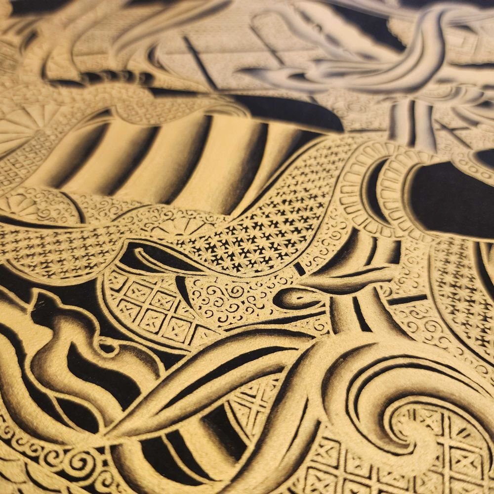 White Tara Thangka, black And Gold , Buddhist Traditional Hand Painting ...