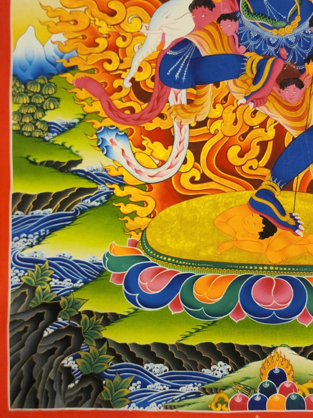 Nairatmya Yogini Dagmema, Buddhist Handmade Thangka Painting, Real Gold ...