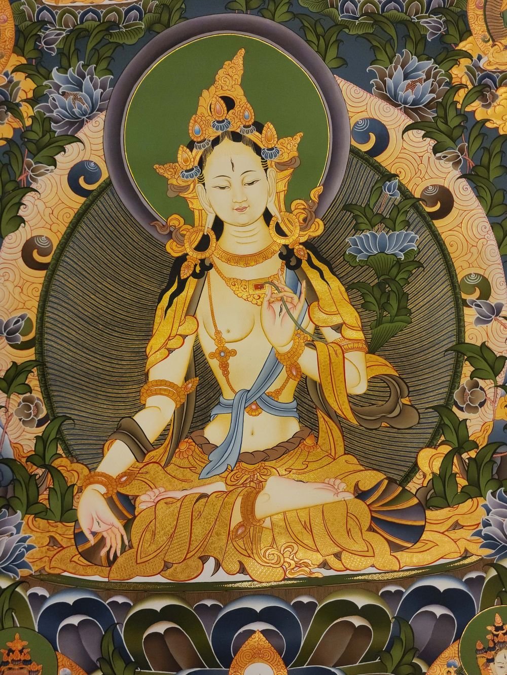 White Tara | Price: US$1700 | Figure Thangka | White Tara, Size ...