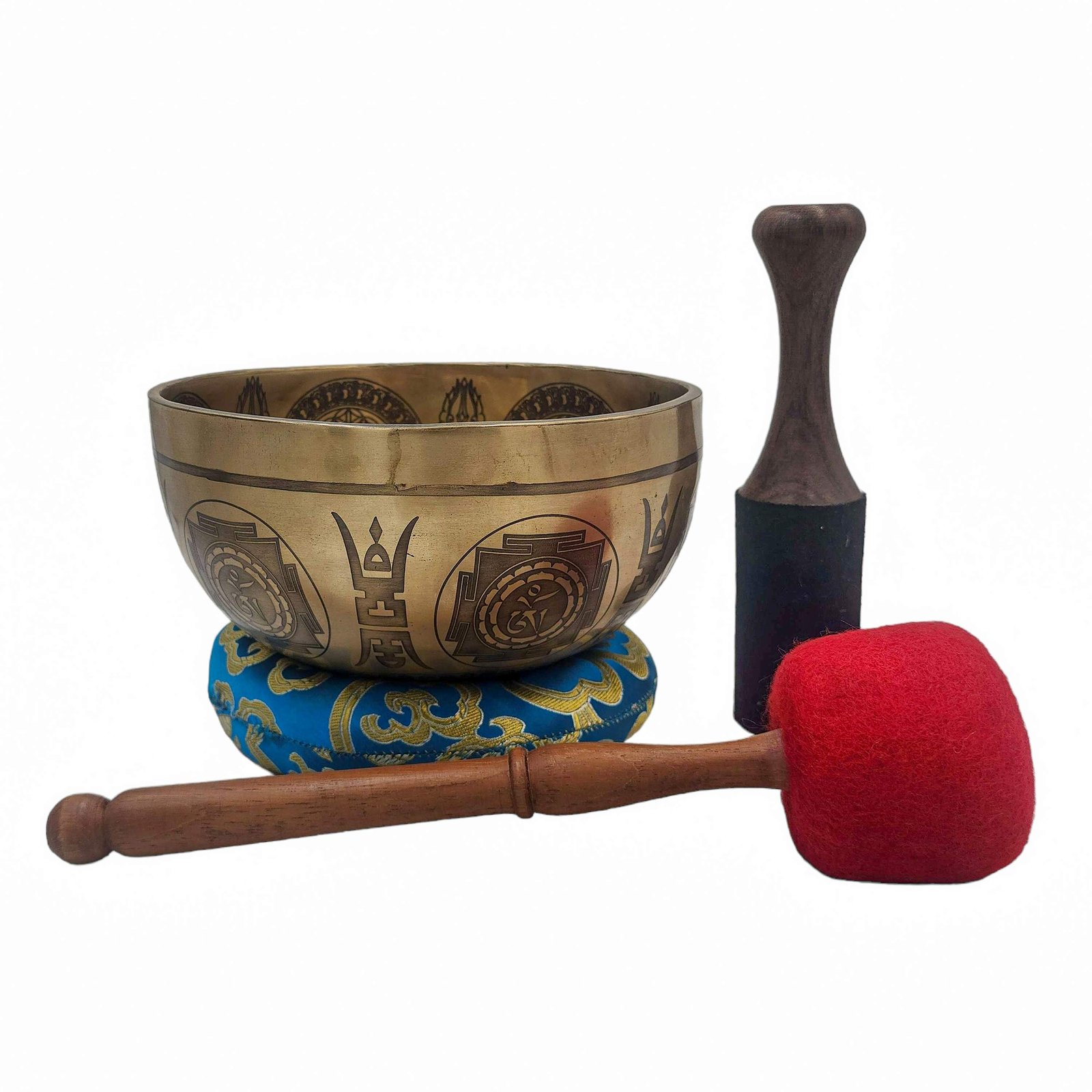 Singing Bowl, Buddhist Hand Beaten, With mandala Carved Inside, Sound ...