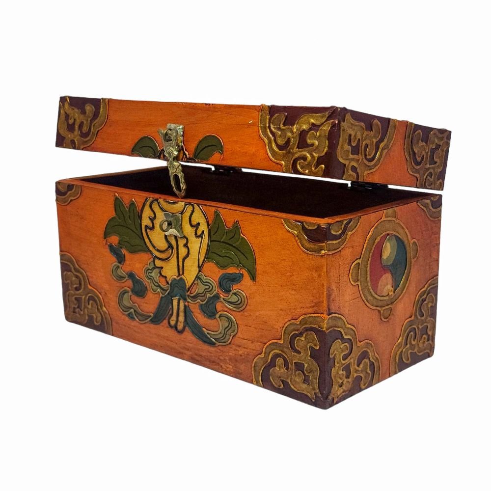 Tibetan Ritual Wooden Box | Price: US$30 | Altar And Boxes | Tibetan ...