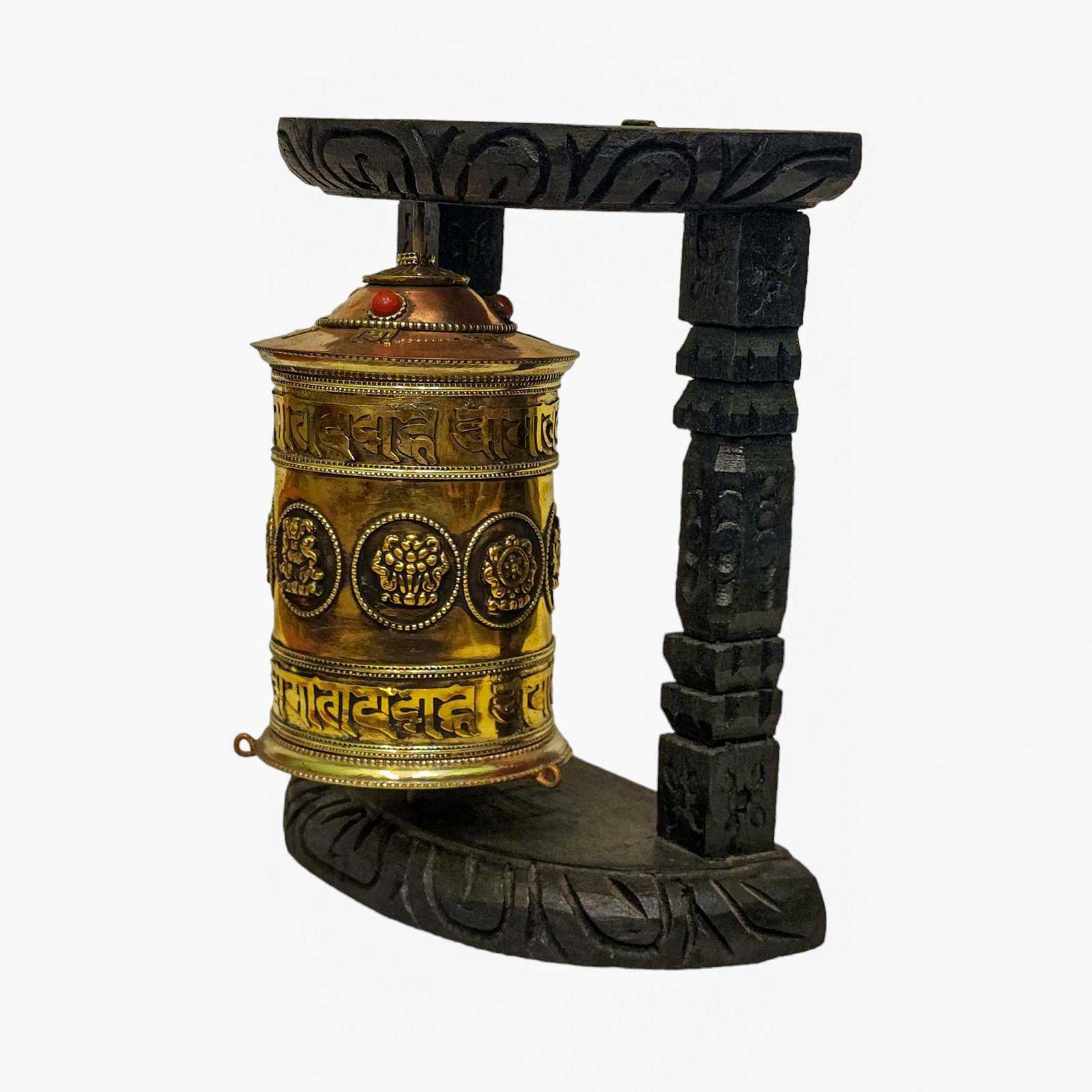 prayer Wheel , Table Top Prayer Wheel, Buddhist Handmade, ashtamangala ...