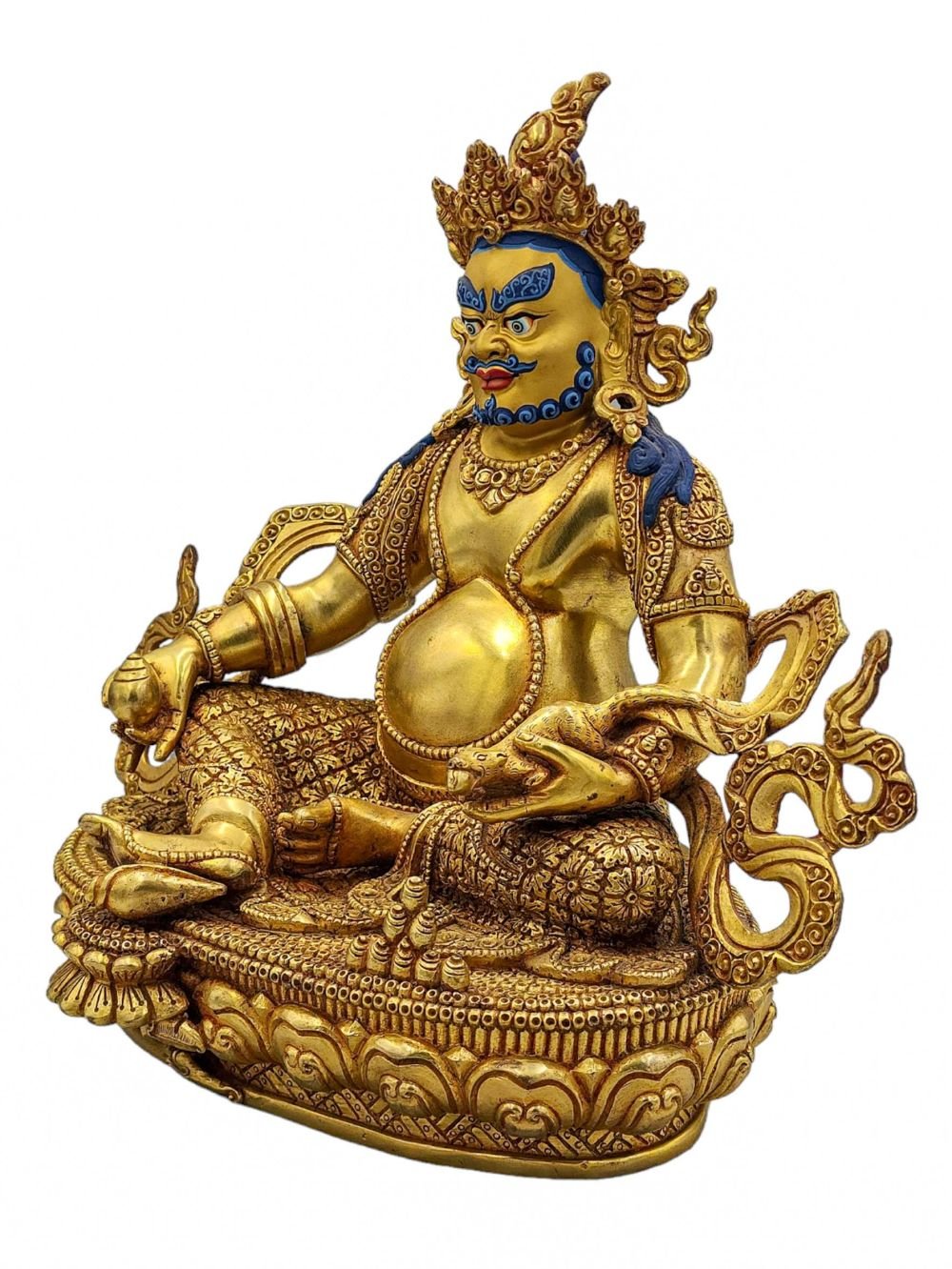 yellow Jambhala Or Kuber , Buddhist Handmade Statue, face Painted And ...