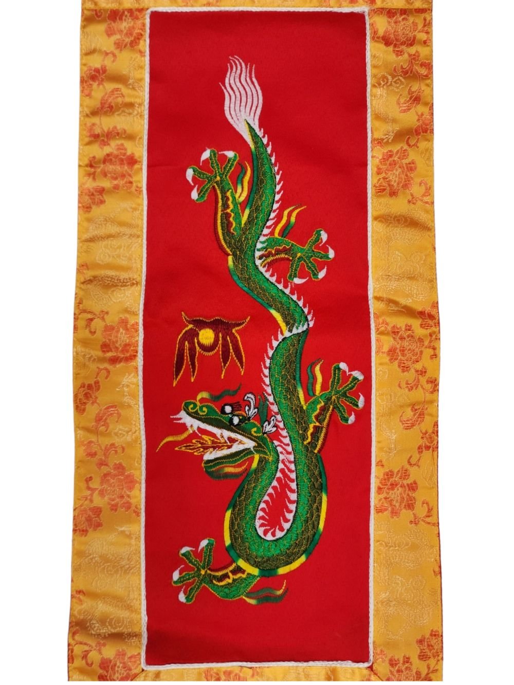 Tibetan Cochin Brocade Wall Hanging With Embroidered Dragon | Price: US ...