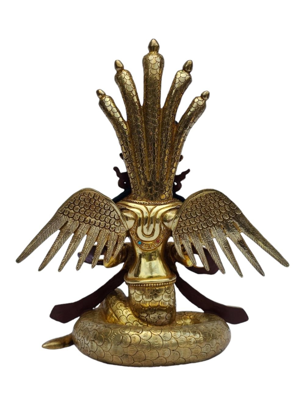 naga Kanya , Buddhist Handmade Statue, full Gold Plated , painted Face ...