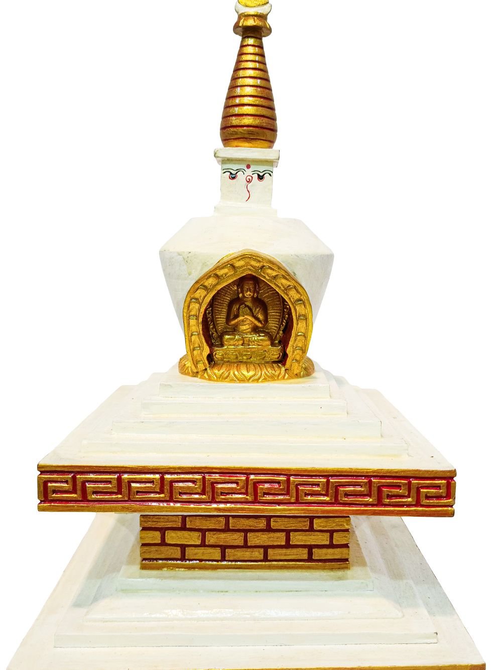 Buddhist Handmade Wooden Stupa, With vairochana Buddha , traditional ...