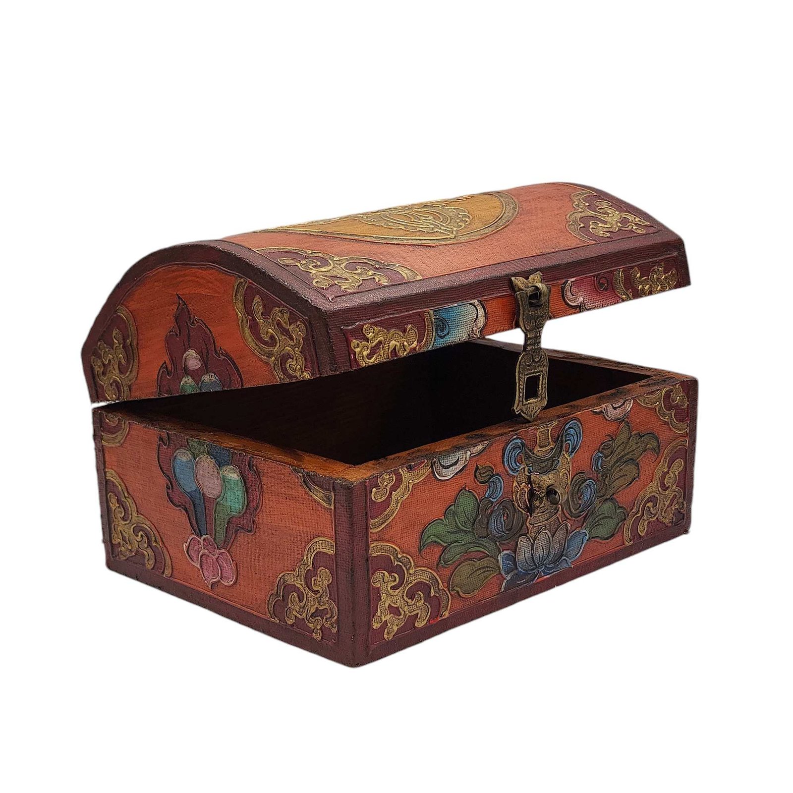 Tibetan Ritual Wooden Kalas Design Box | Price: US$28 | Altar And Boxes ...