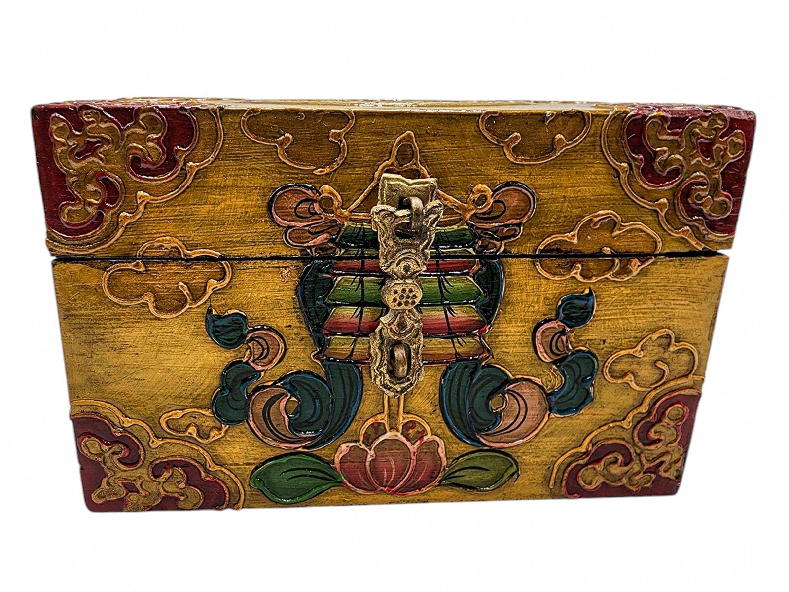 Buddhist Wooden Box | Price: US$15 | Altar And Boxes | Tibetan Boxes ...