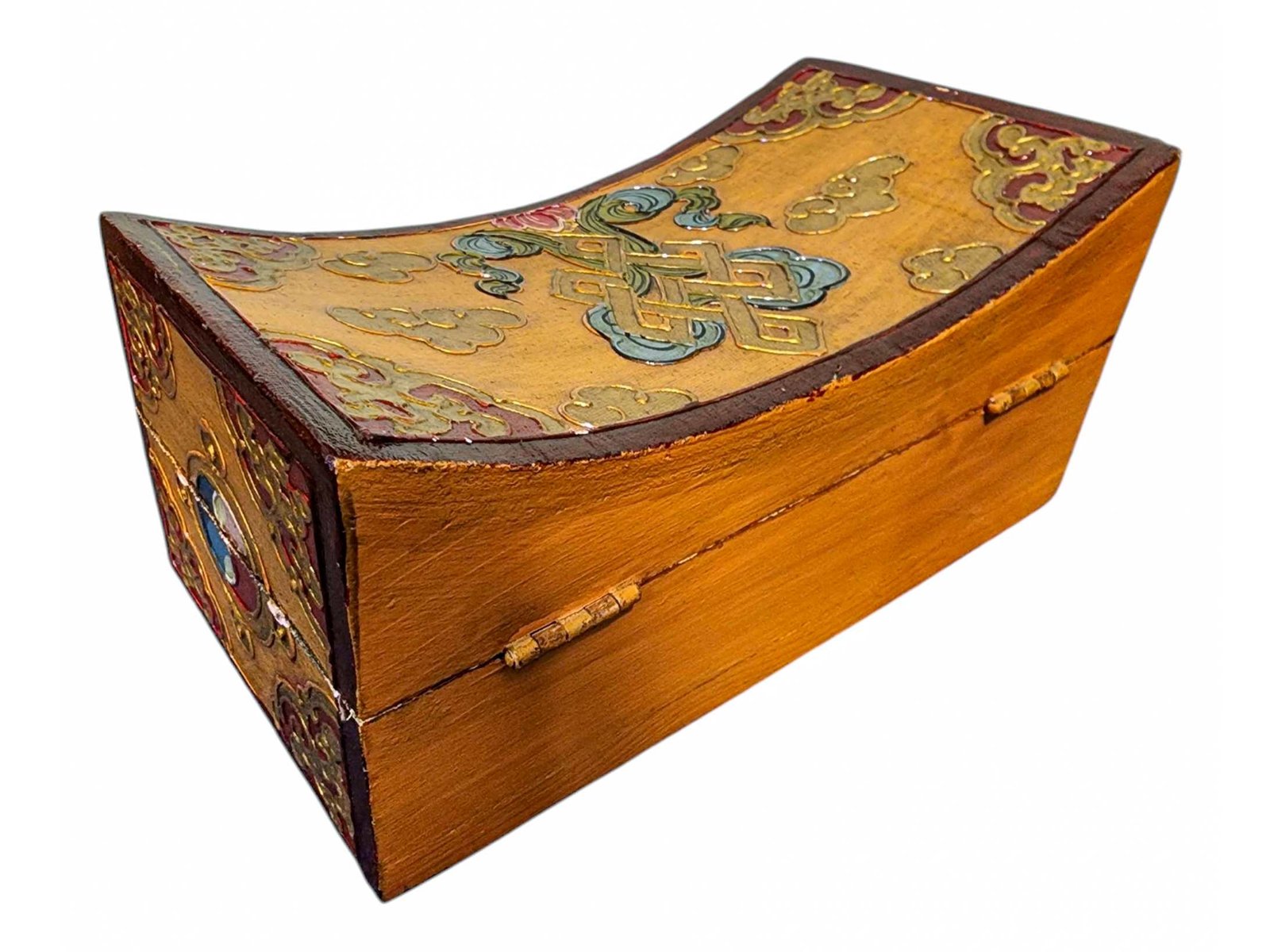 Buddhist Wooden Box, Tibetan Style With Traditional Colors, sp | Price ...