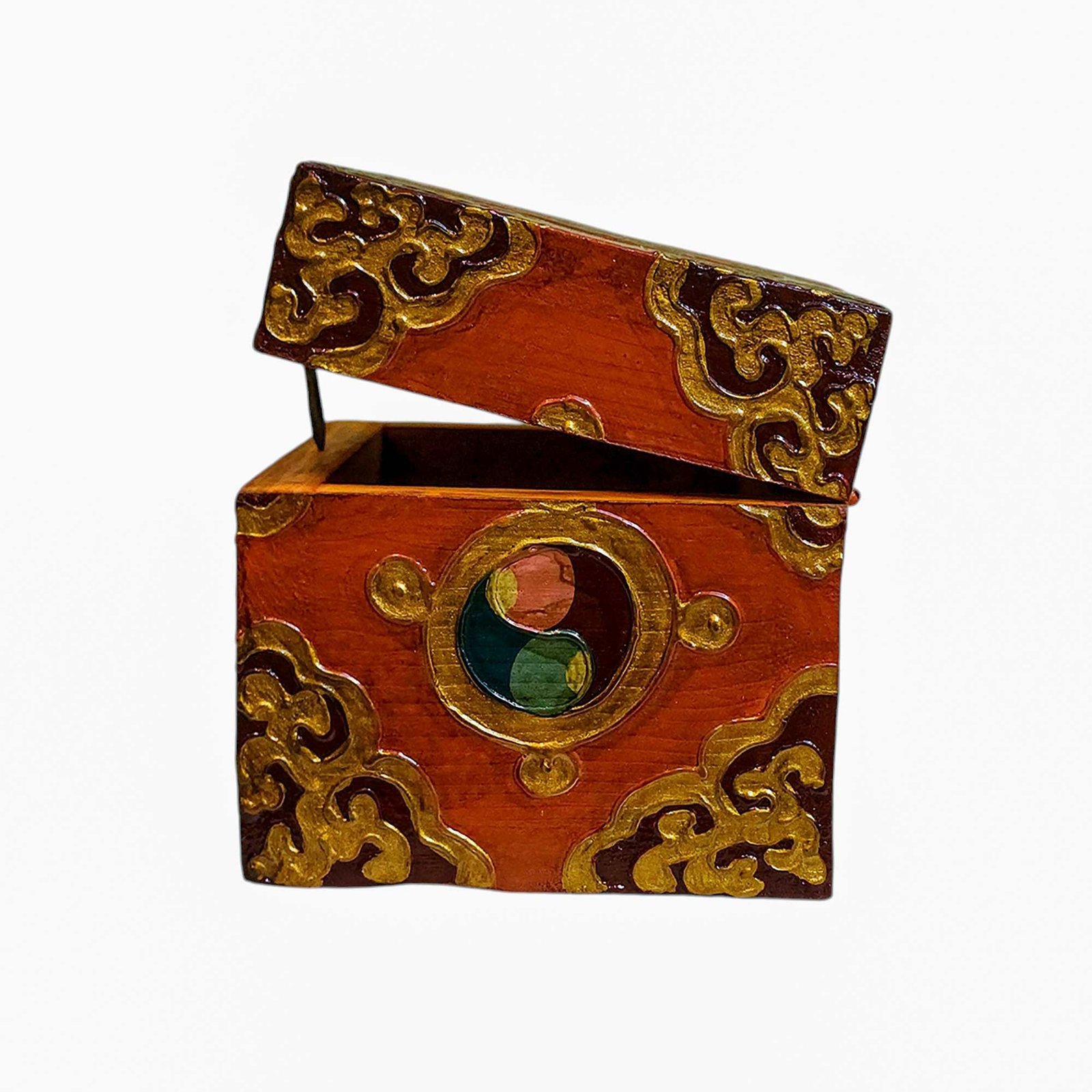 Buddhist Wooden Box, Tibetan Style With Traditional Colors | Price: US ...