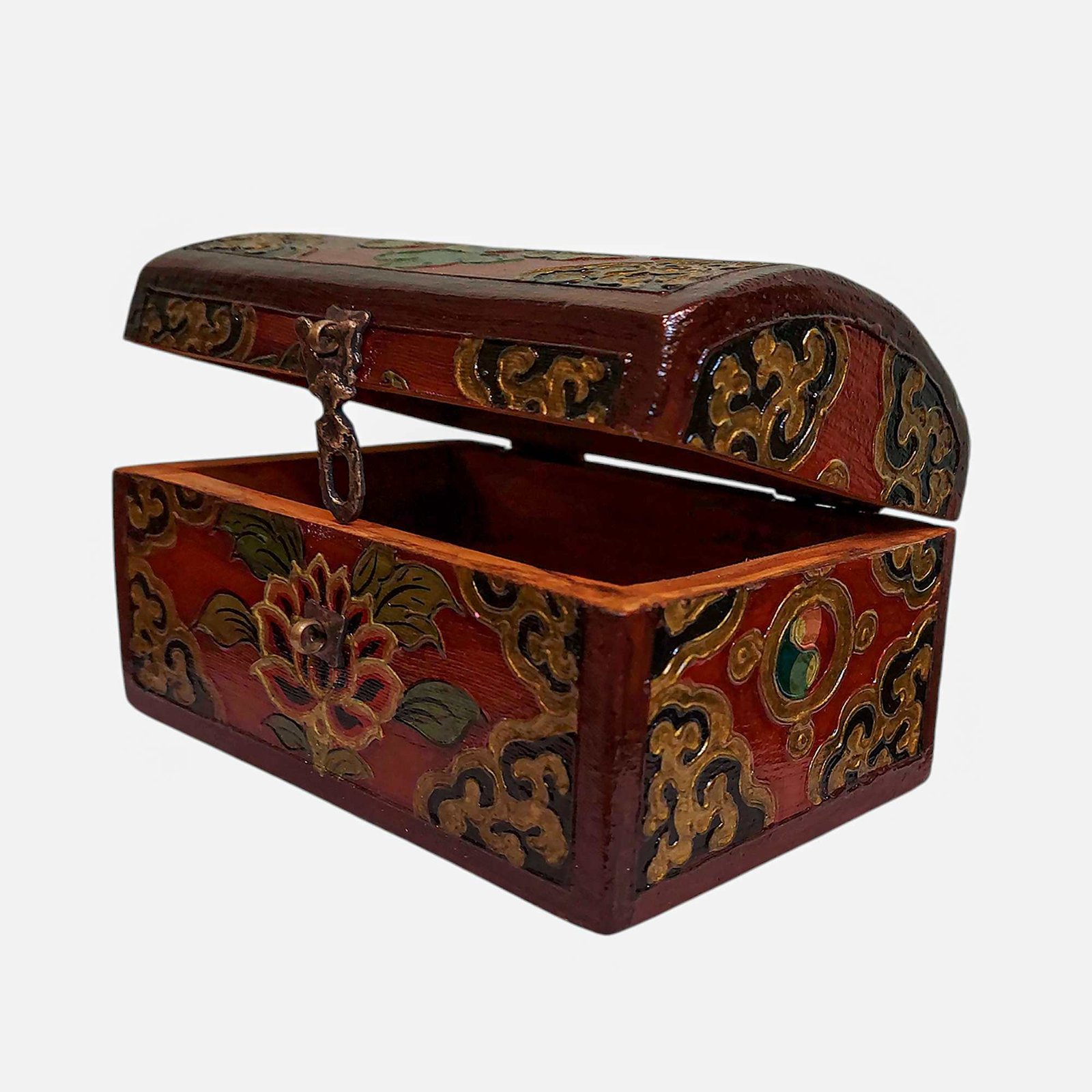Buddhist Wooden Box, Tibetan Style With Traditional Colors | Price: US ...