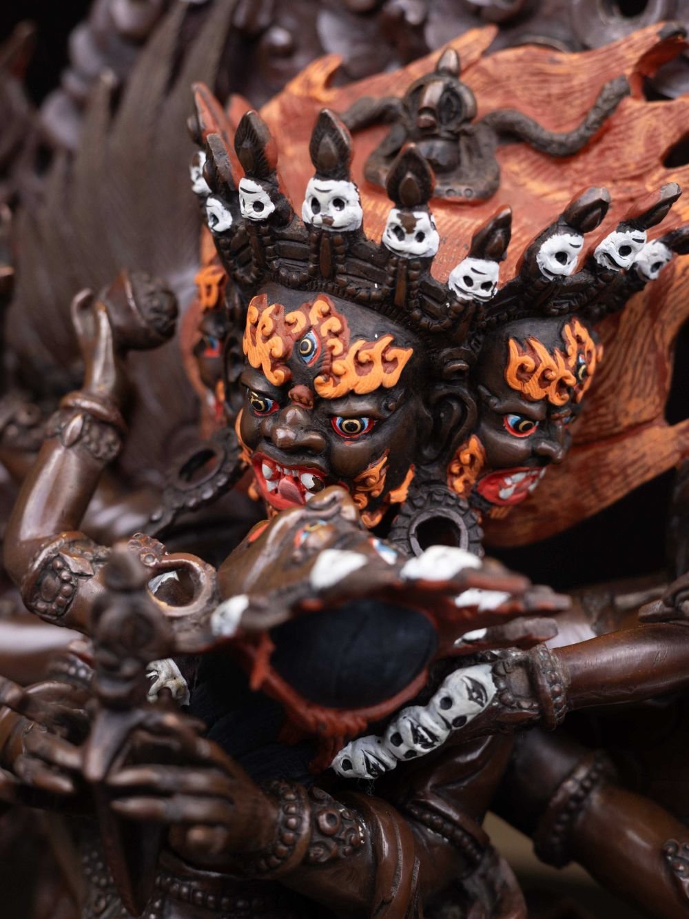 vajrakilaya Shakti , Buddhist Handmade Statue, chocolate Oxidized And ...