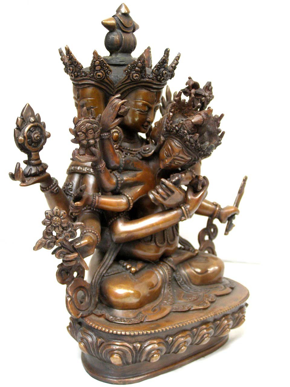 Copper Statue Of Guhyasamaja Chocolate Oxidation | Price: US$400 ...